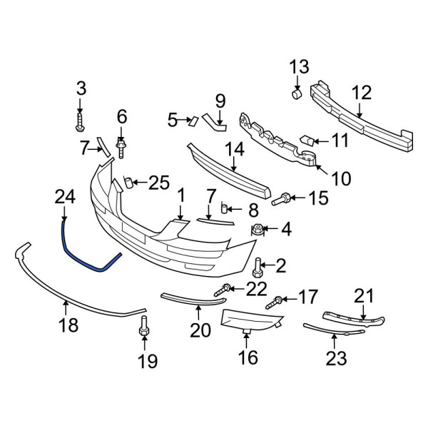 Hyundai OE 865853K500 - Front Center Bumper Trim