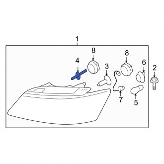 Hyundai Genesis Coupe Headlight Components | Brackets, Adapters — CARiD.com
