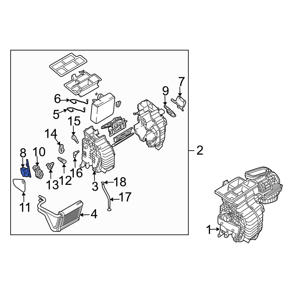 Hyundai OE 971542E200 - HVAC Floor Mode Door Actuator