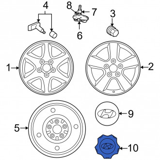 Hyundai Tucson Wheel Center Caps | Emblems, Trim Rings – CARiD.com