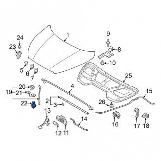 Hyundai Elantra Replacement Hood Hardware — CARiD.com