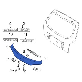 Hyundai Trunk & Tailgate Moldings, Trim Panels, Bezels | CARiD