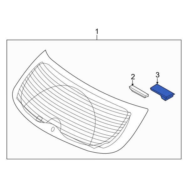 Hyundai OE 861142L000 - Back Glass Spacer