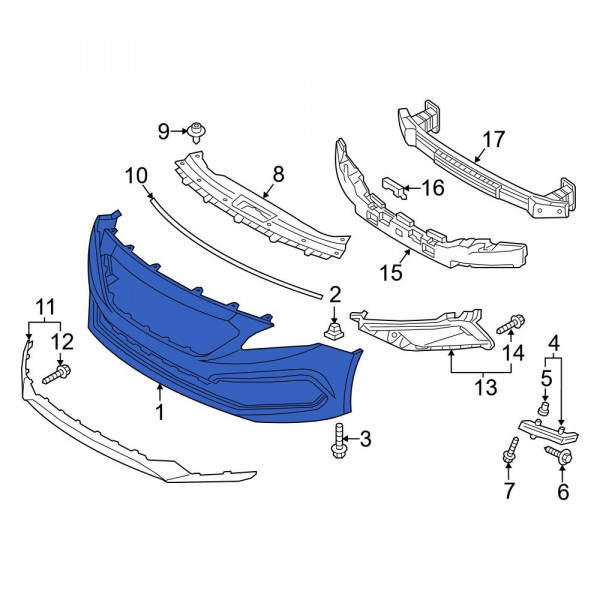 Hyundai OE 86511C2300 - Front Bumper Cover