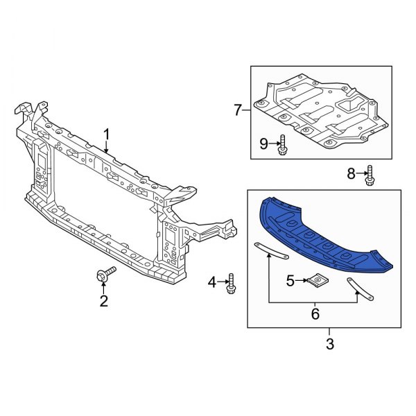 Hyundai OE 29110C2600 - Front Bumper Splash Shield