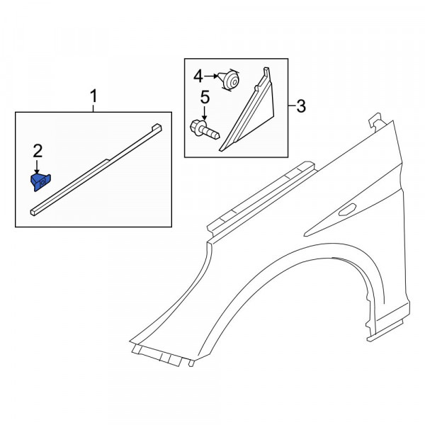 Hyundai OE 877153S000 - Fender Molding Retainer