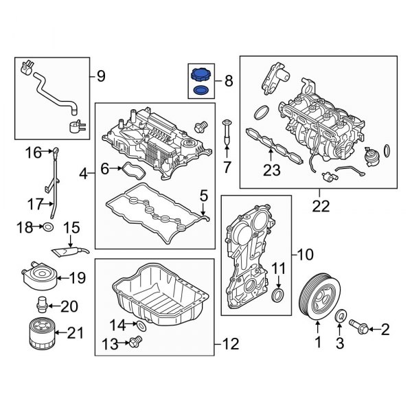 Hyundai OE 2651026611 - Engine Oil Filler Cap