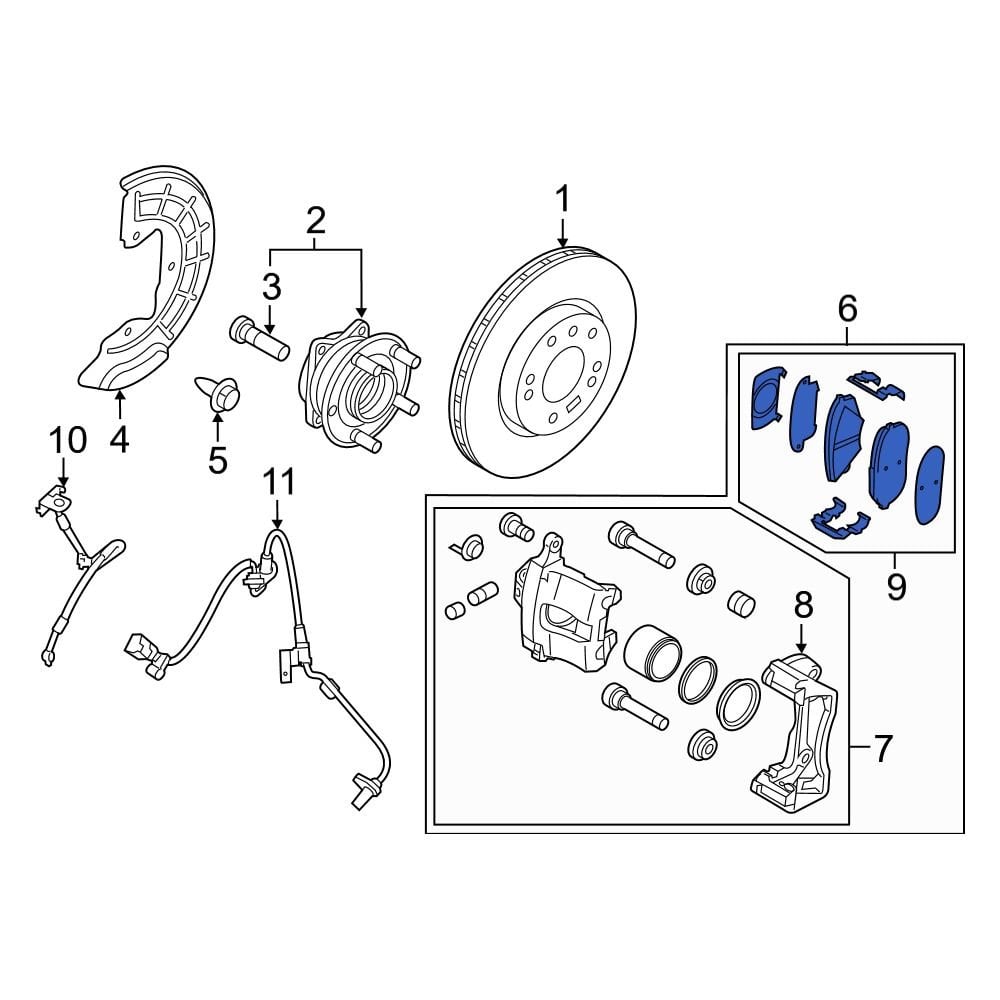 Hyundai OE 58101D4A10 - Front Disc Brake Pad Set