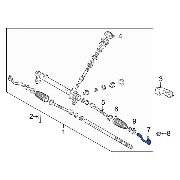 Hyundai OE 57724C1000 - Inner Steering Tie Rod End