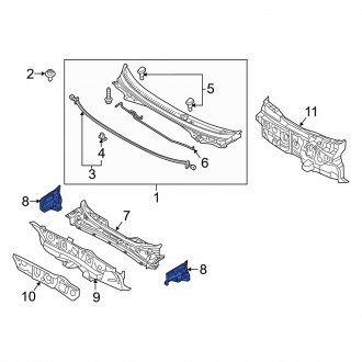 Hyundai Sonata Cowl Panels & Parts | Vent Grills — CARiD.com