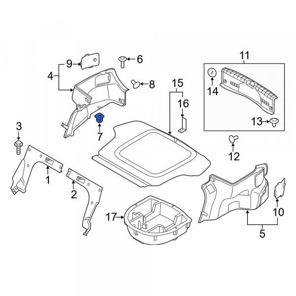 Hyundai OE 8691021010 - Bumper Cover Nut