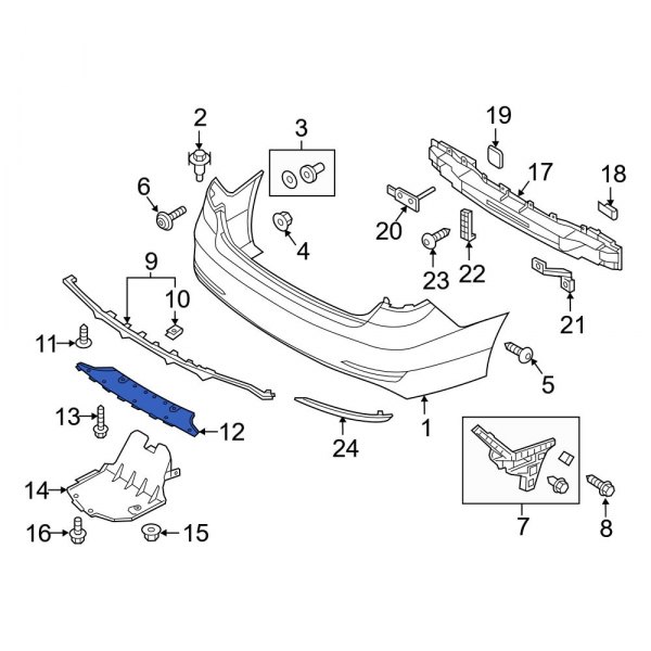 Hyundai OE 29110C2000 - Front Bumper Splash Shield