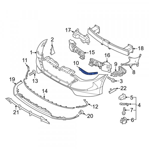 Hyundai OE 86596L0160 - Front Right Bumper Trim