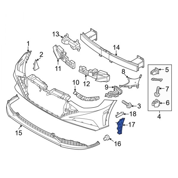 Hyundai OE 86595L0400 - Front Left Bumper Trim