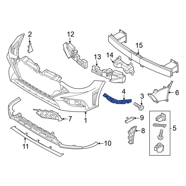 Hyundai OE 865B2L1300 - Front Right Upper Bumper Cover Bracket