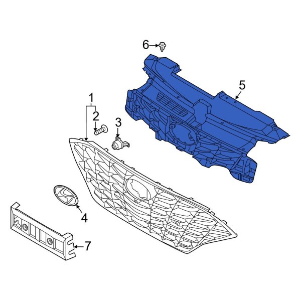 Hyundai OE 86390L0400 - Grille Bracket