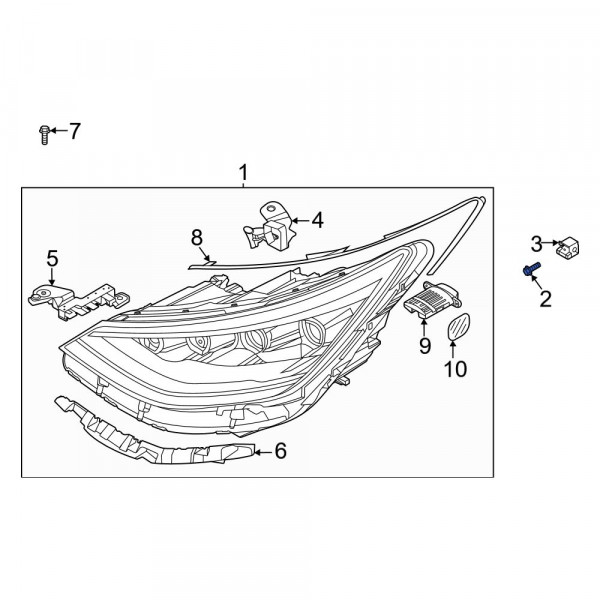 Hyundai OE 1125106206B - Headlight Mounting Bolt