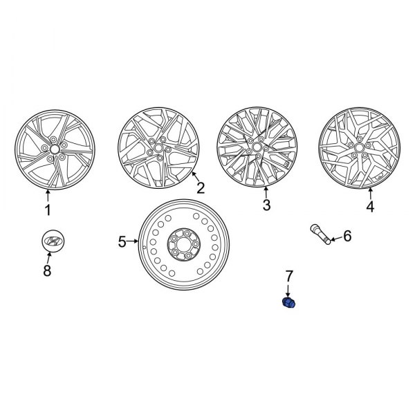Hyundai OE 5295014140 - Wheel Lug Nut