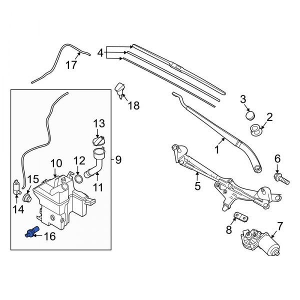 Hyundai OE 98521D9000 - Washer Fluid Level Sensor