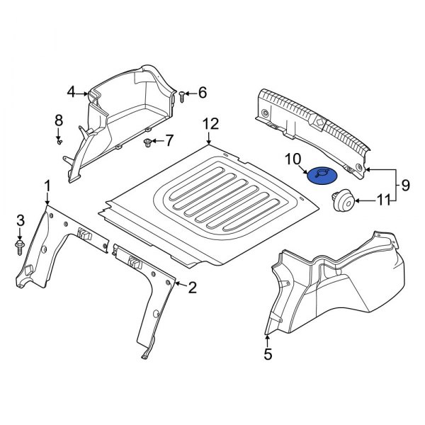 Hyundai OE 8414734000 - Trunk Trim Scuff Plate Cap