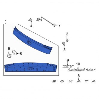 Hyundai Trunk & Tailgate Moldings, Trim Panels, Bezels | CARiD