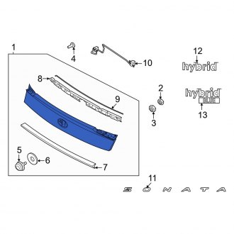 Hyundai Trunk & Tailgate Moldings, Trim Panels, Bezels — CARID.com