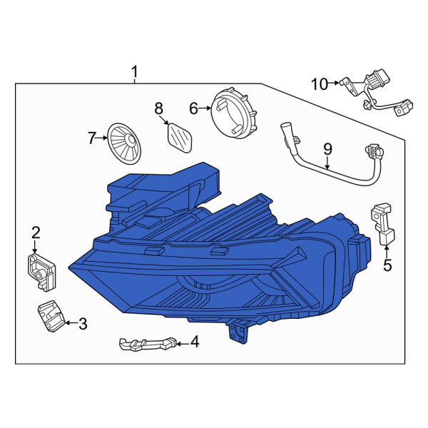 Hyundai OE 92101L1740 - Front Left Headlight Assembly
