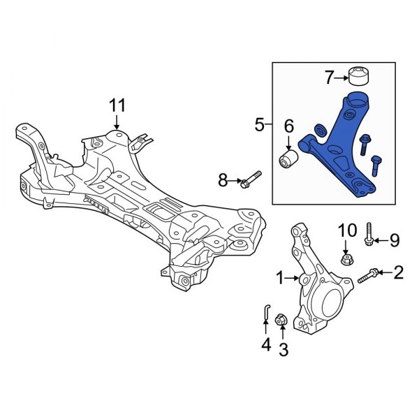 Hyundai OE 545014R000 - Front Right Suspension Control Arm