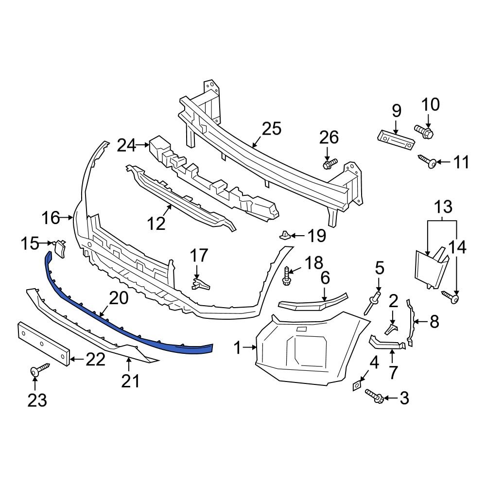 Hyundai OE 86591S8000 - Front Spoiler
