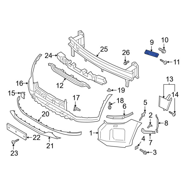 Hyundai OE 86552S8000 - Front Right Bumper Guide