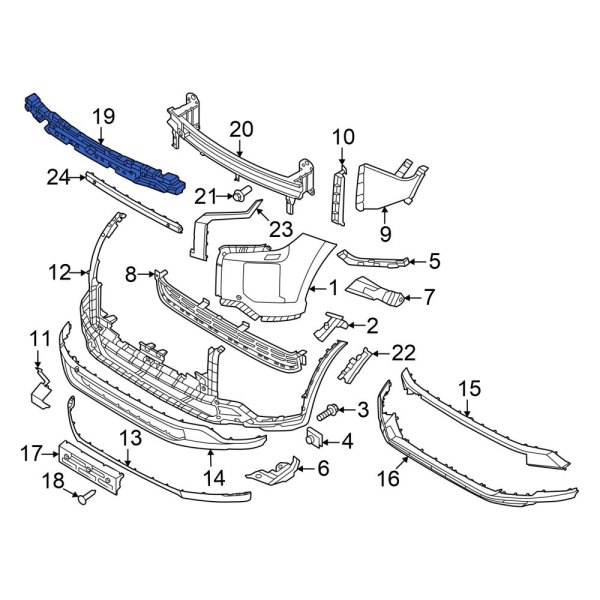 Hyundai OE 86521S8SA0 - Front Bumper Impact Absorber