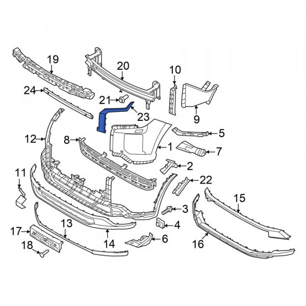 Hyundai OE 86595S8CB0TRC - Front Left Bumper Trim