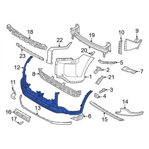 Hyundai OE 86512S8CB0 - Front Lower Bumper Cover