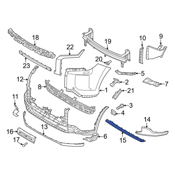 Hyundai OE 86577S8SA0PNF - Front Center Valance Panel