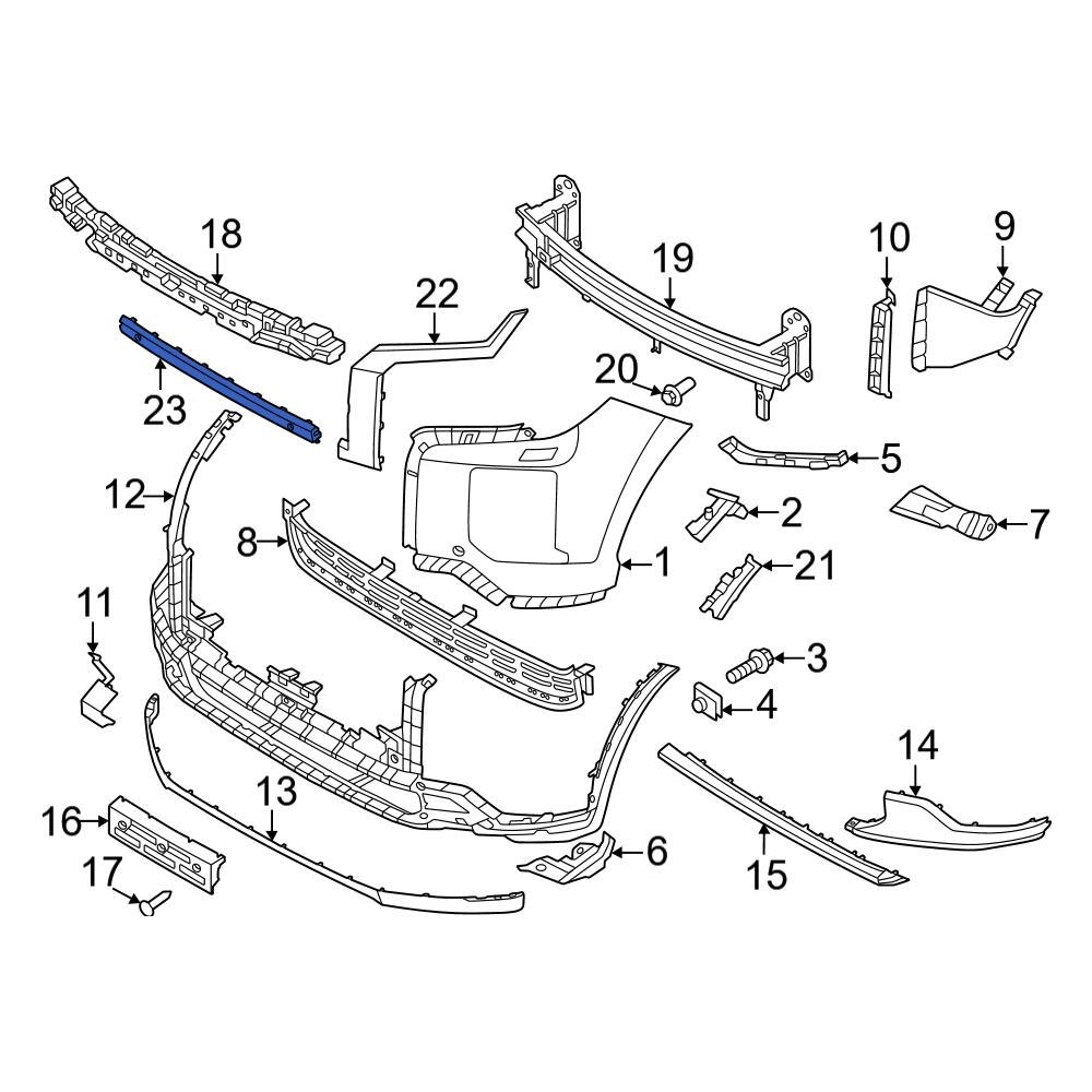 Hyundai OE 86569S8SA0PNF - Front Center Bumper Trim