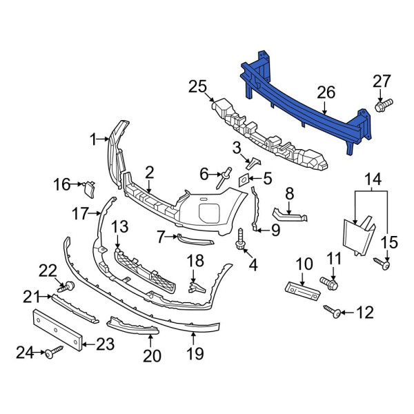 Hyundai OE 64900S8010 - Front Bumper Impact Bar