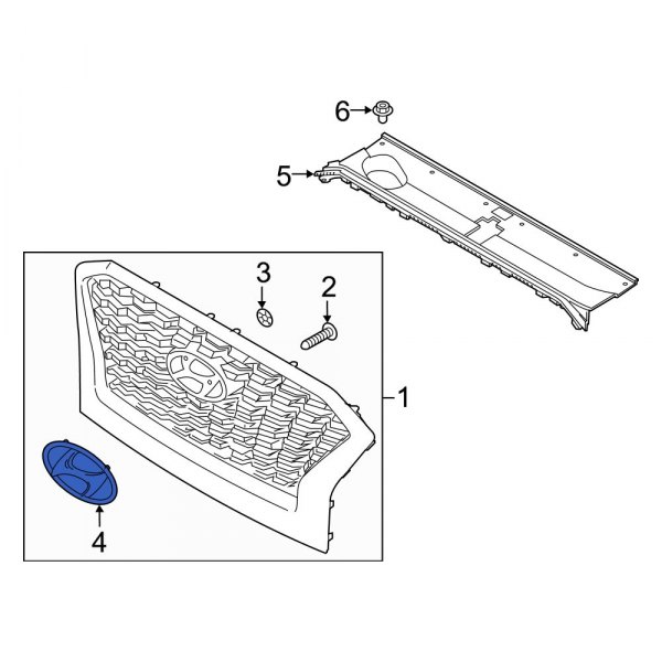 Hyundai OE 86365S8000 - Front Grille Emblem