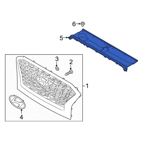 Hyundai OE 86391S8000 - Front Radiator Support Access Cover