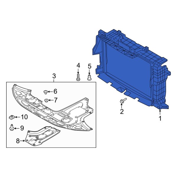 Hyundai OE 29135S8500 - Front Radiator Support Baffle