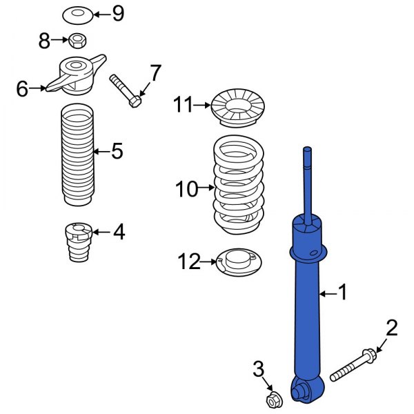 Hyundai OE 55367S9300 - Rear Suspension Shock Absorber