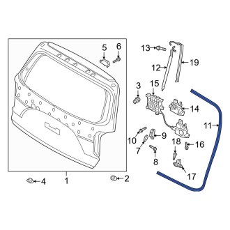 Hyundai Palisade Trunk & Tailgate Seals | CARiD