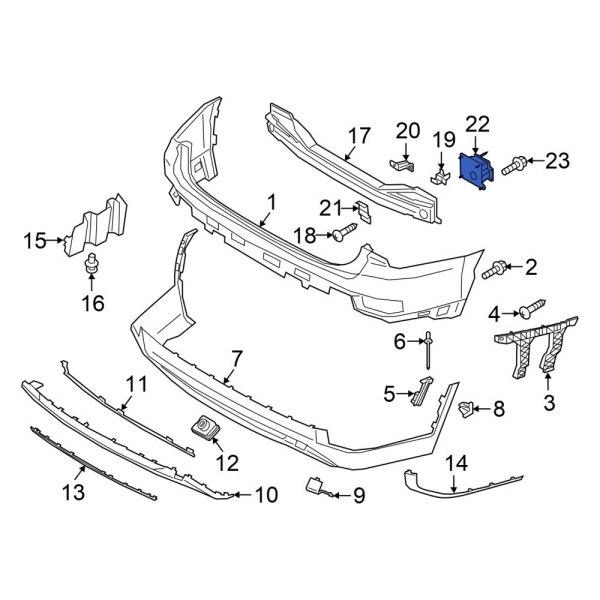 Hyundai OE 86641S8010 - Rear Left Bumper Impact Bar Bracket