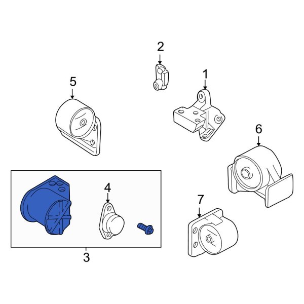 Hyundai OE 2191025450 - Front Engine Mount