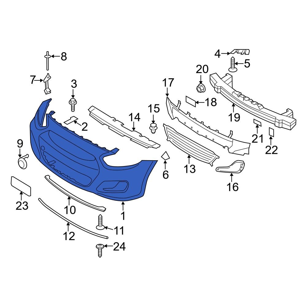 Hyundai OE 865111R010 - Front Bumper Cover