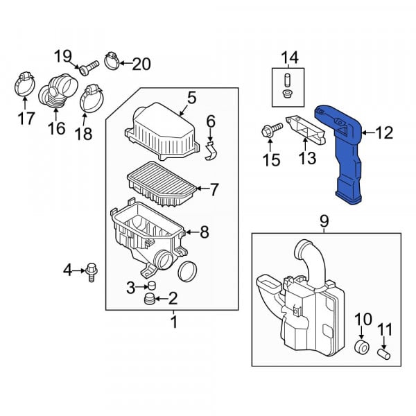 Hyundai OE 282101R100 - Engine Air Intake Hose