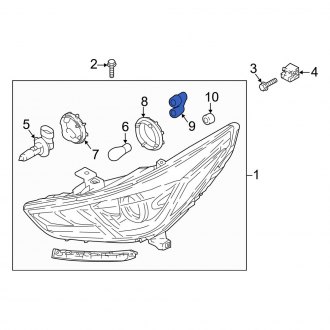 Hyundai Accent Headlight Components | Brackets, Adapters — CARiD.com