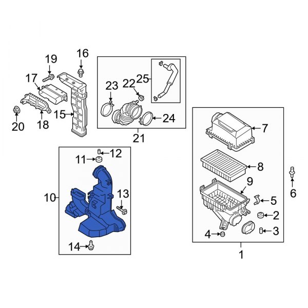 Hyundai OE 28212H9150 - Engine Air Intake Resonator