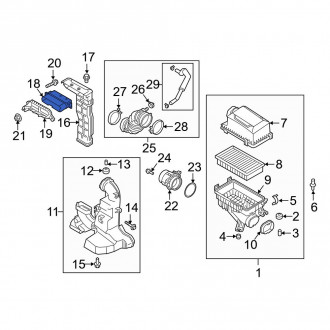 Hyundai Accent OEM Engine & Components | Air Intake Parts — CARiD.com