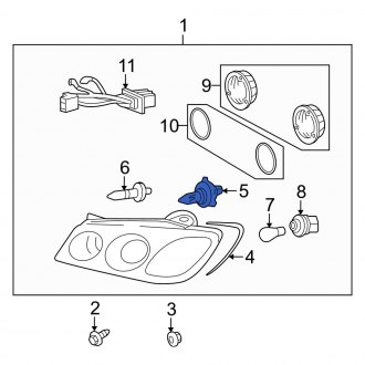Hyundai Elantra OEM Headlight Components — CARiD.com