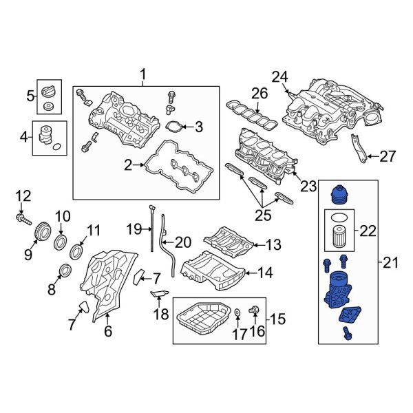 Hyundai OE 263003CAB1 - Engine Oil Filter Housing